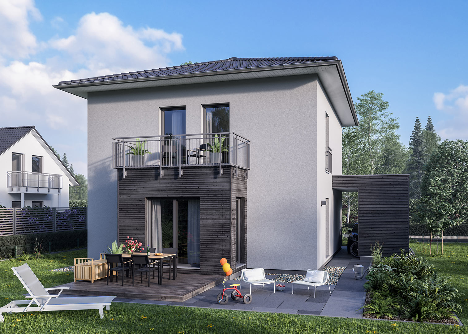 LifeStyle 13.10 W Stadtvilla - Fertighaus bauen mit massa haus