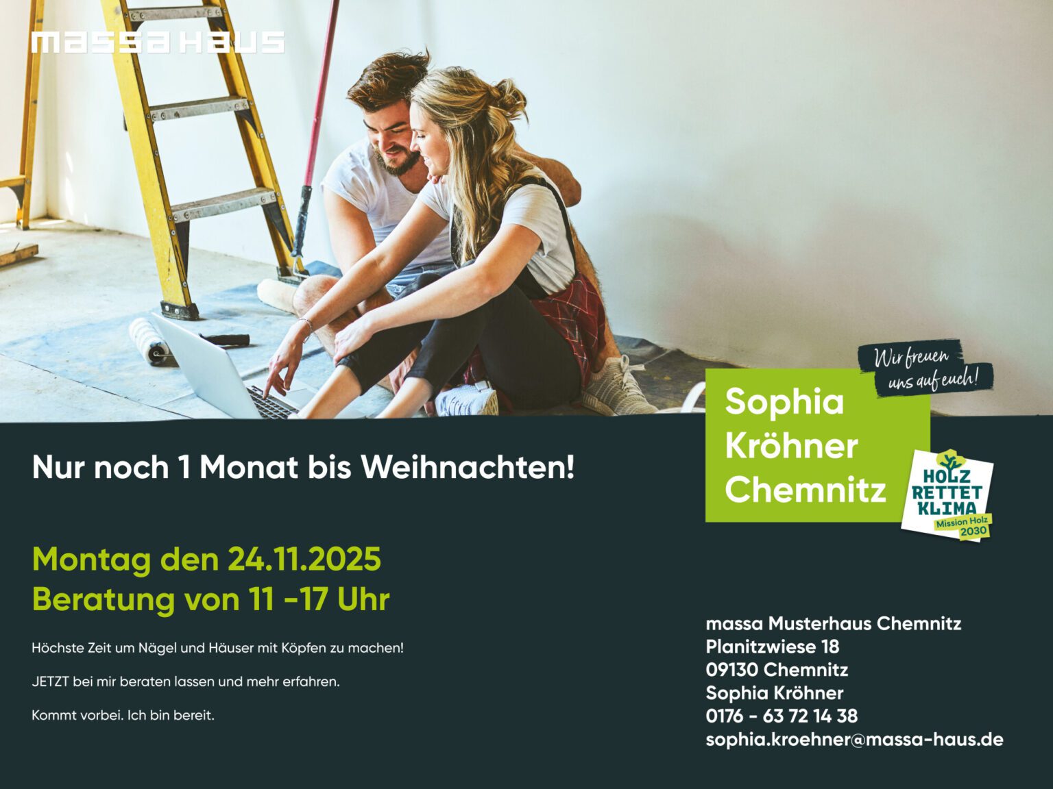 Nur noch 1 Monat bis Weihnachten! - Fertighaus bauen mit massa haus - Jetzt. Traumhaus finden